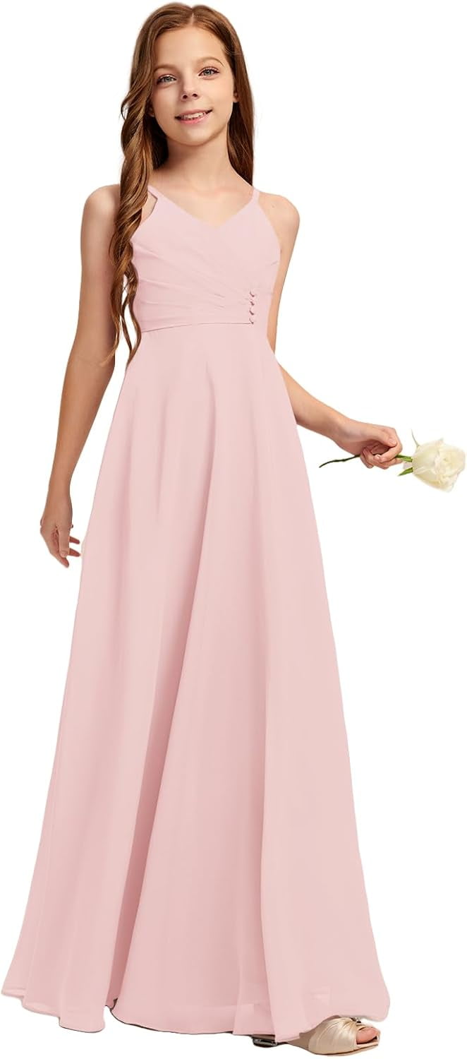 Drtj 2-14T Kids Teens Junior Bridesmaid Flower Girl Dresses A-line V ...