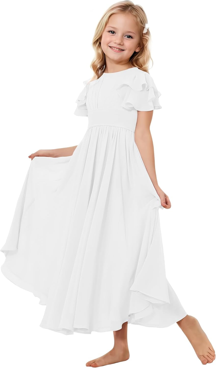 Drtj 2-14T Kids Teens Junior Flower Girl Wedding Bridesmaids Flowy ...