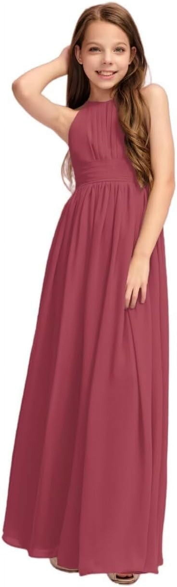 Drtj 2-16T Teen Junior girls Bridesmaid Dress Flower Girl Dresses with ...