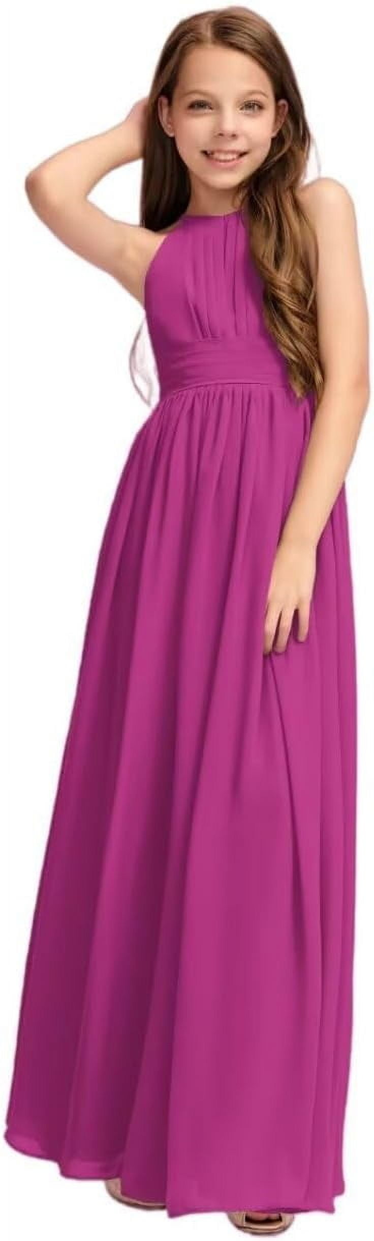 Drtj 2-16T Teen Junior girls Bridesmaid Dress Flower Girl Dresses with ...