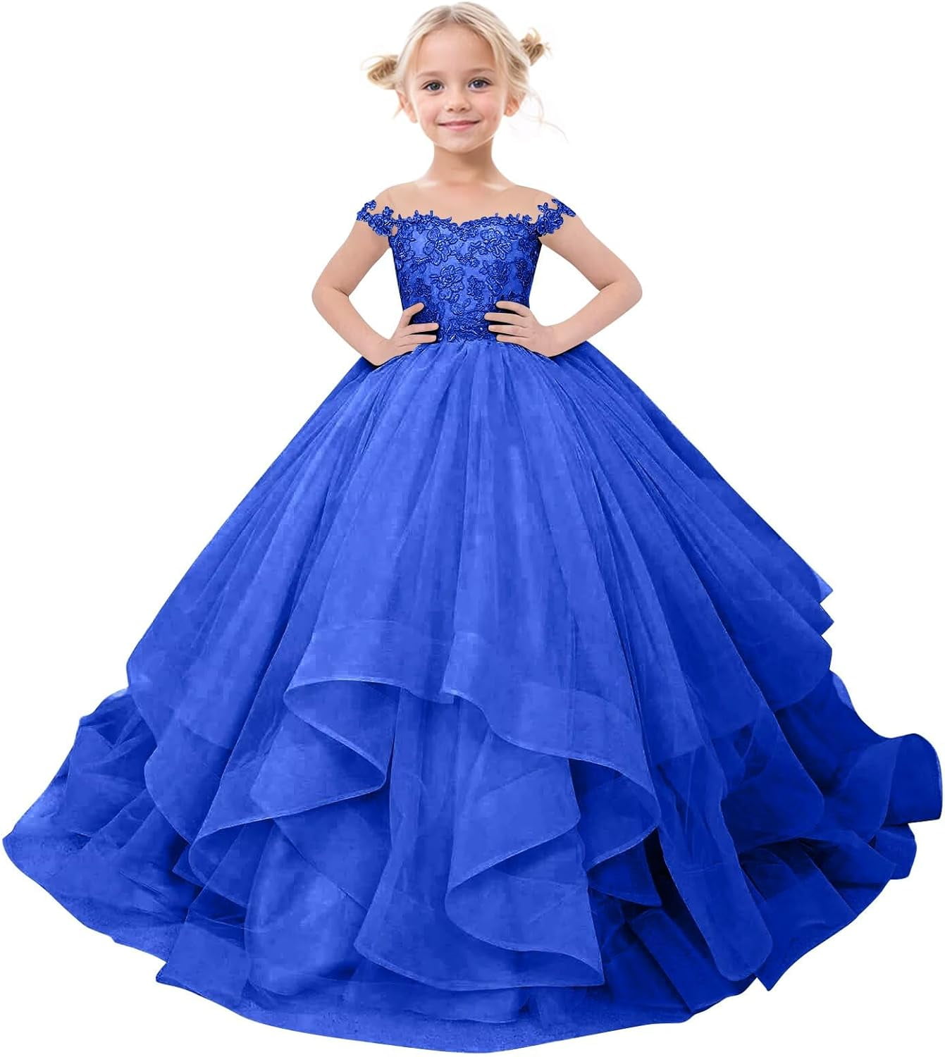 Drtj Flower Girl Dress - Elegant Tulle & Lace Princess Gown for ...