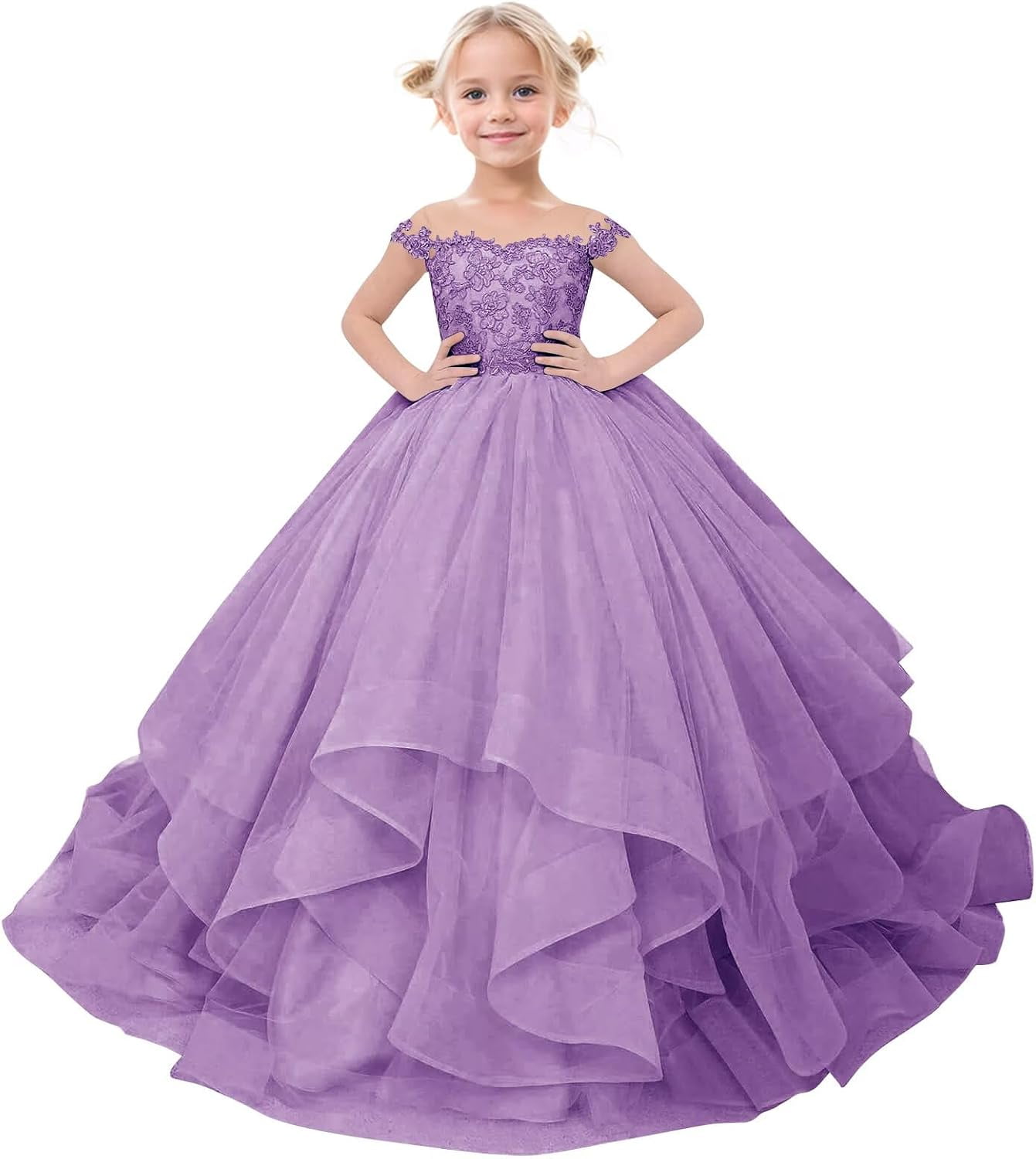 Drtj Flower Girl Dress - Elegant Tulle & Lace Princess Gown for ...