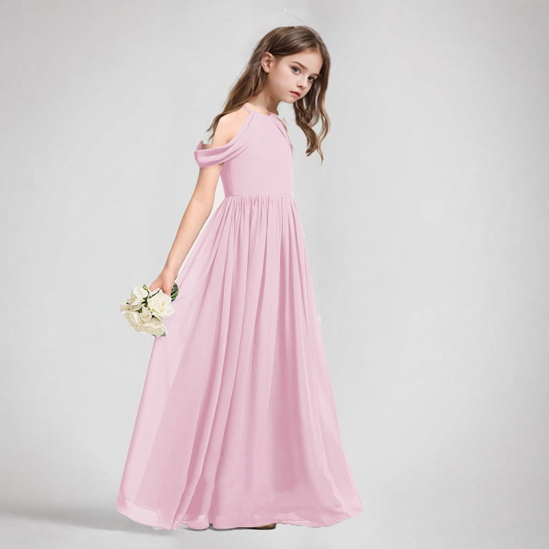 Drtj Girls A-Line Maxi Dress Junior Bridesmaid Flower Girl Dresses Off ...