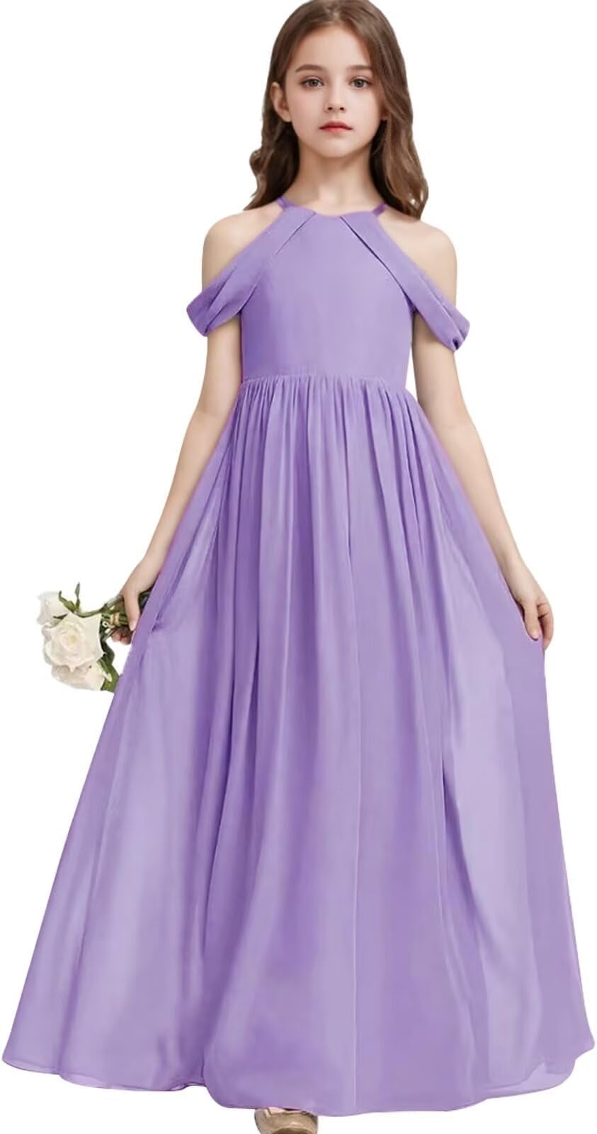 Drtj Girls A-Line Maxi Dress Junior Bridesmaid Flower Girl Dresses Off ...