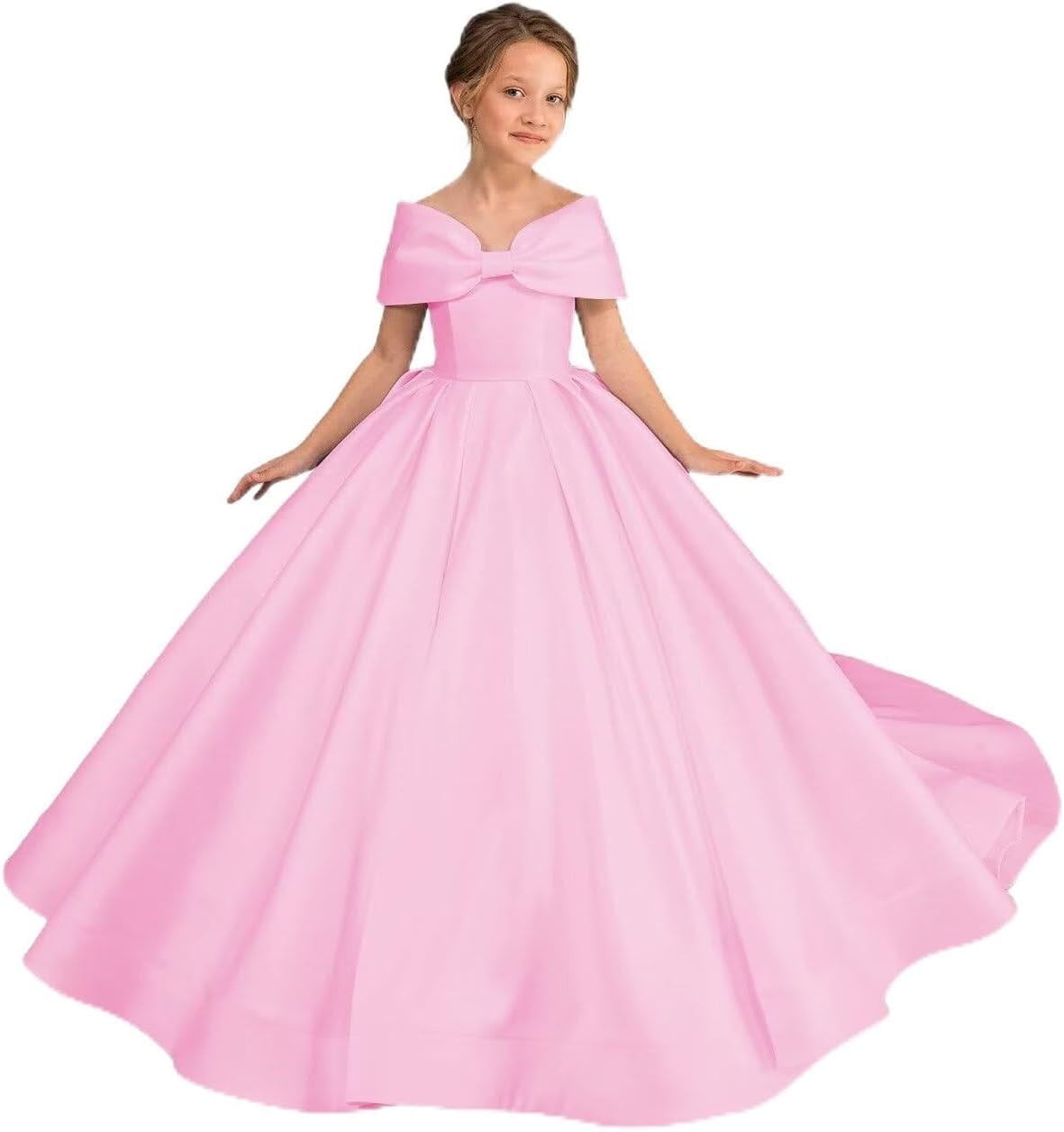 Drtj Off Shoulder Flower Girl Wedding Bridesmaid Princess Pageant First ...