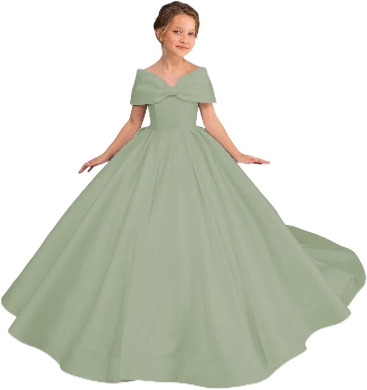 Drtj Off Shoulder Flower Girl Wedding Bridesmaid Princess Pageant First ...
