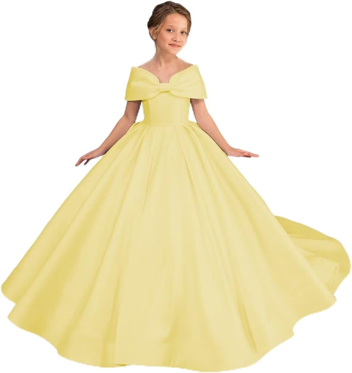 Drtj Off Shoulder Flower Girl Wedding Bridesmaid Princess Pageant First ...