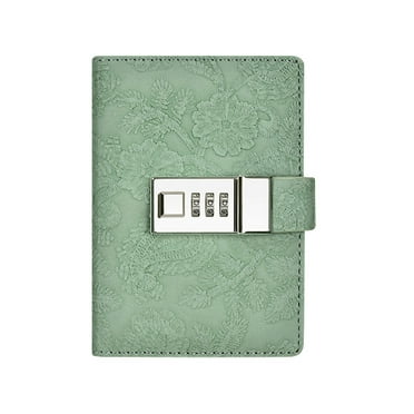 WEMATE Diary, Password Protected Notebook, A5 PU Leather, 240 Pages ...