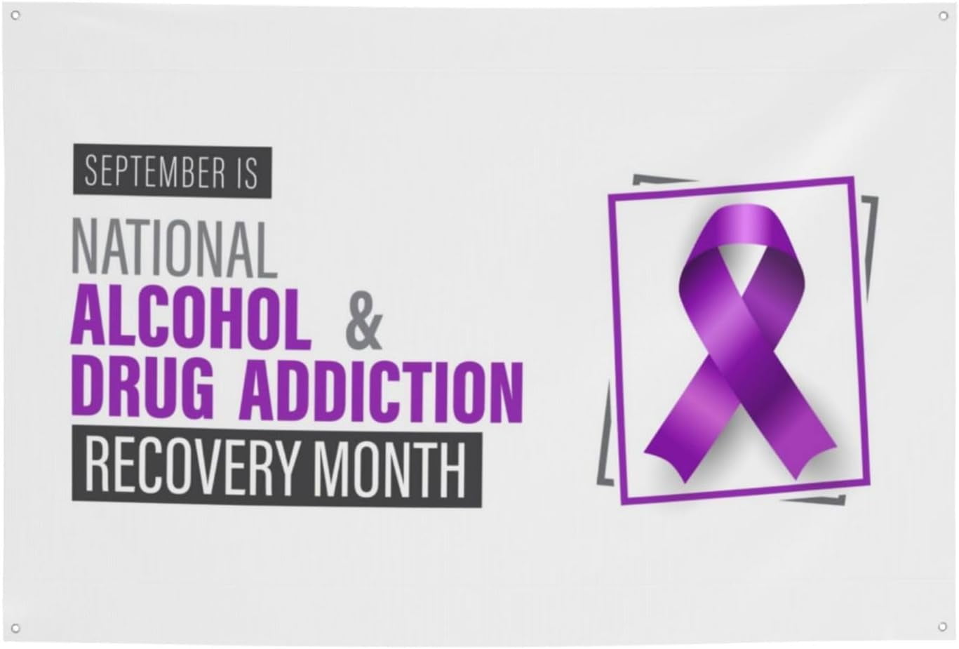 Drug Alcohol Addiction Recovery Awareness Banner Large Background ...