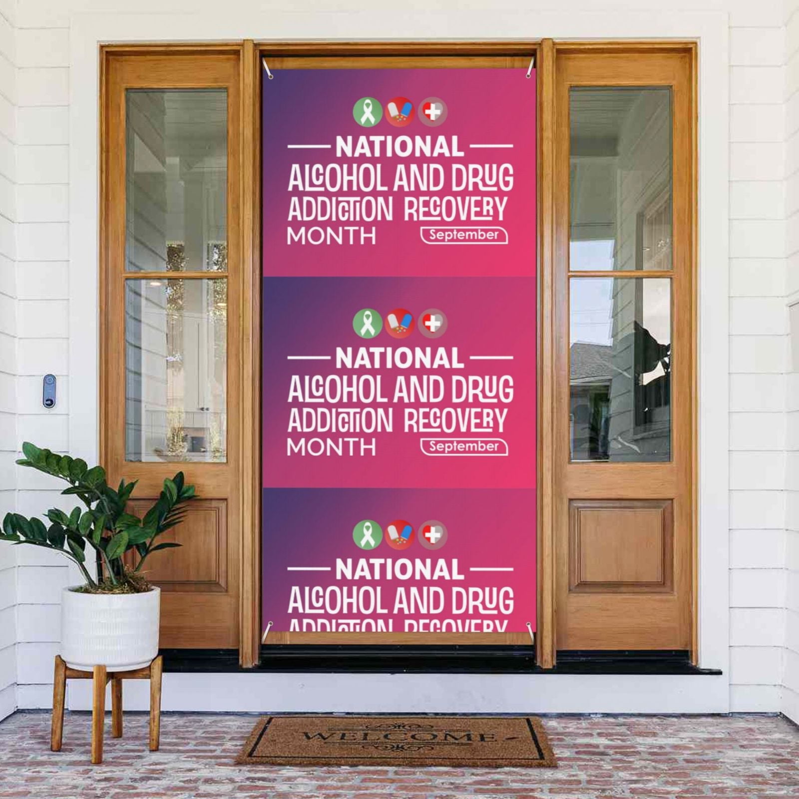 Drug Alcohol Addiction Recovery Awareness Door Cover Decoration ...