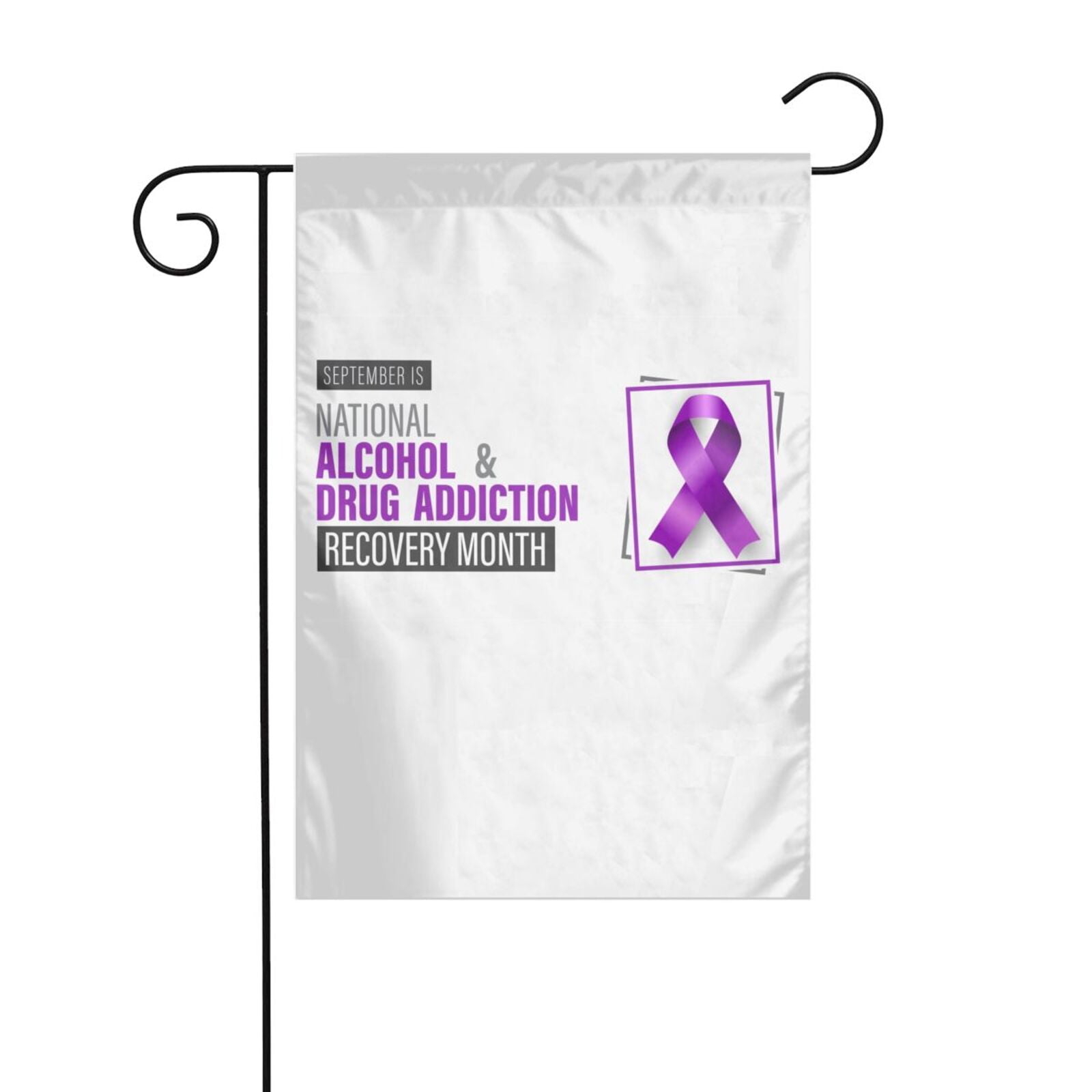 Drug Alcohol Addiction Recovery Awareness Garden Flag Double Sided Yard ...