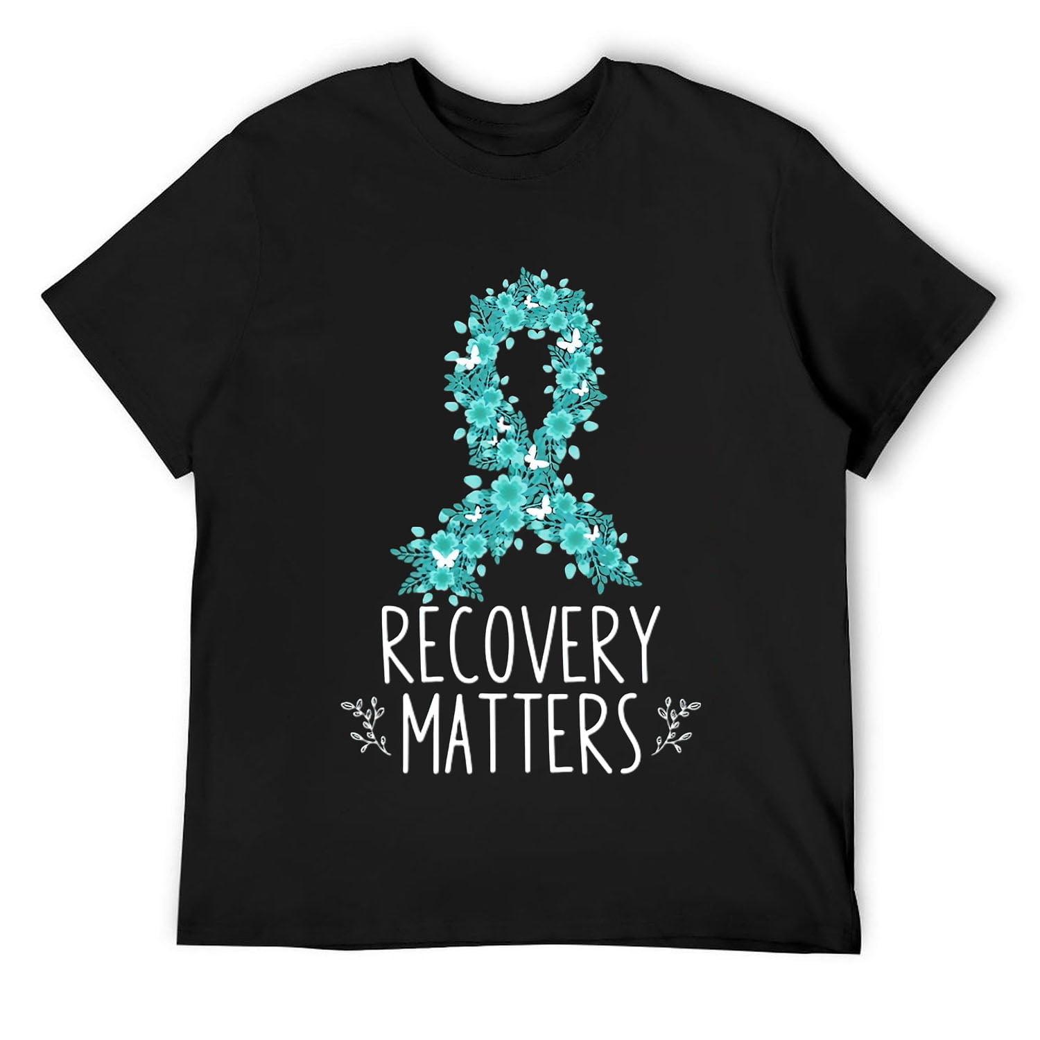 Drug Alcohol Recovery Matters Addiction Awareness Ribbon Short Sleeve ...