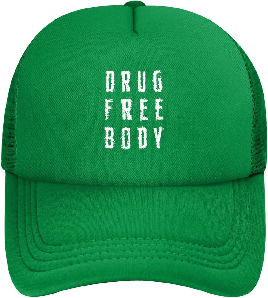 Drug Free Body Sober Living Trucker Hat High Crown Mesh Back Trucker ...
