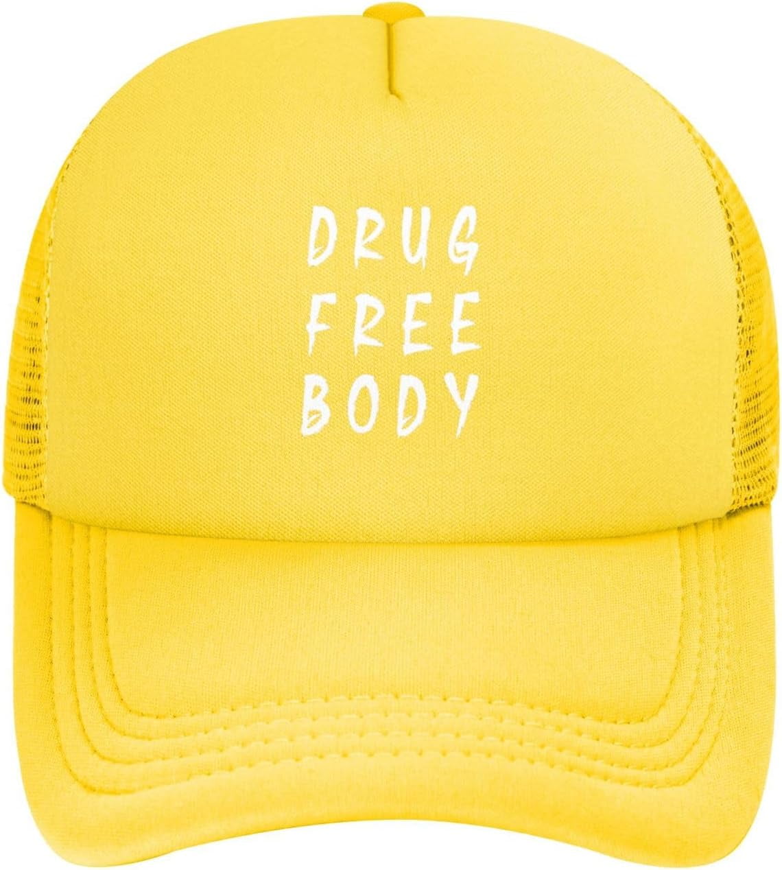 Drug Free Body Sober Living Trucker Hat High Crown Mesh Back Trucker ...