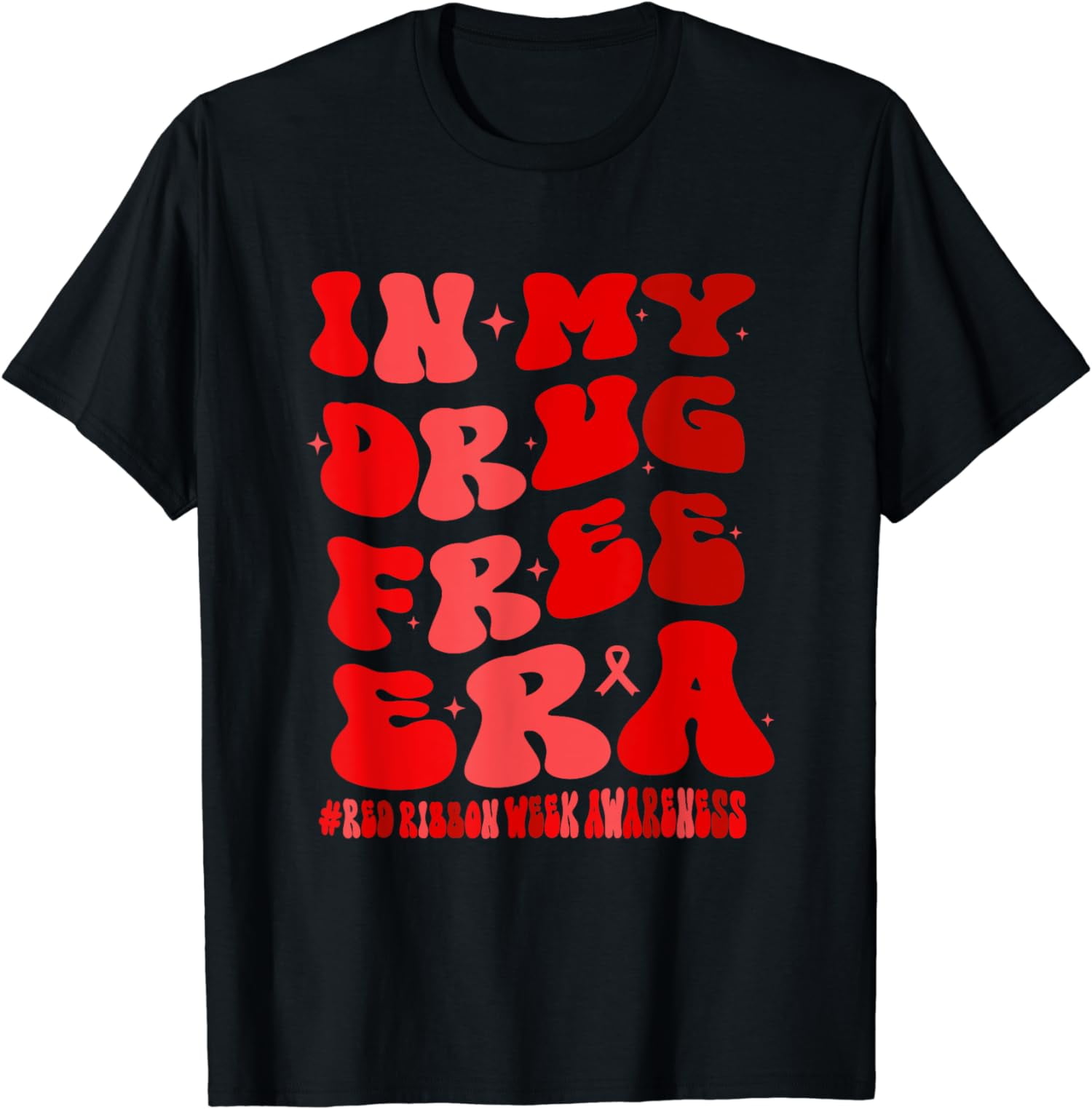Drug Free Red Ribbon Week Awareness Say No To Drugs T-Shirt - Walmart.com
