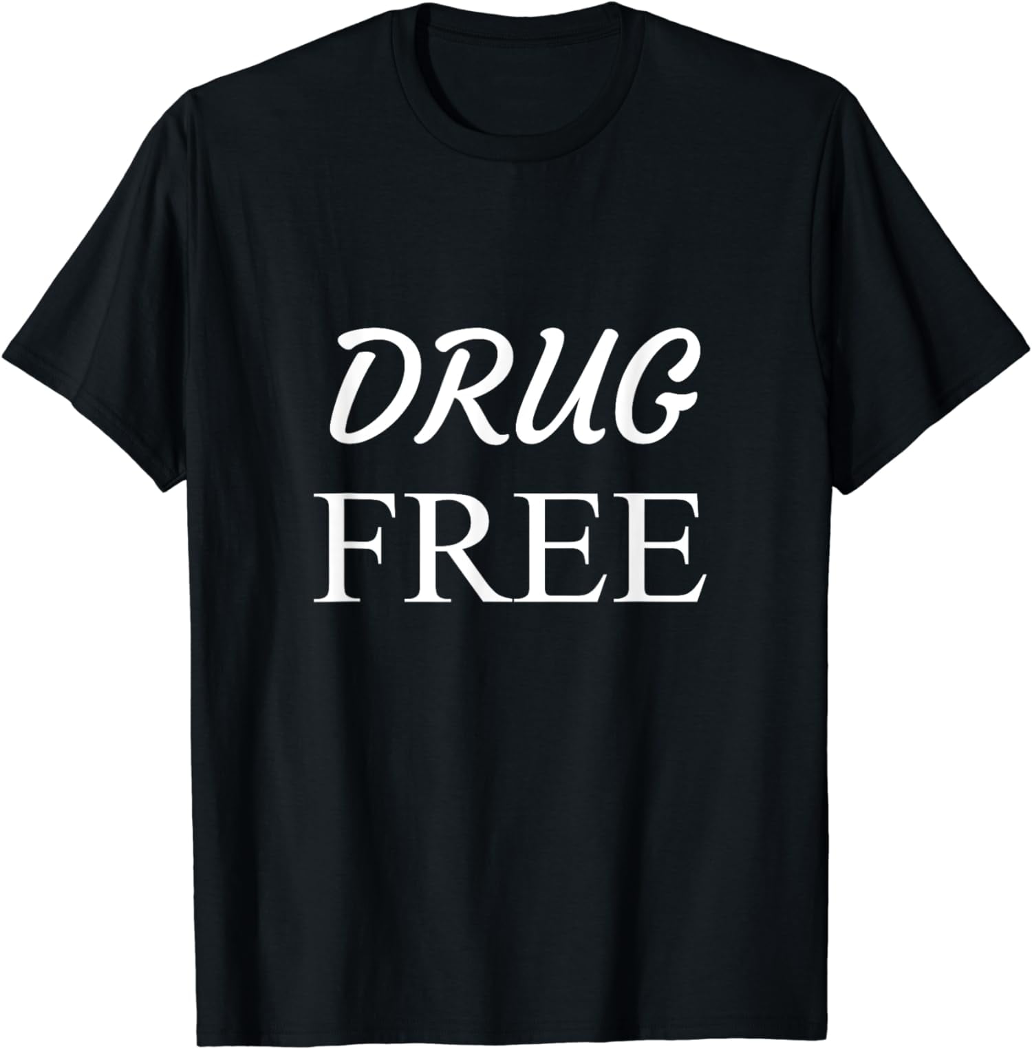 Drug Free Shirt - Straight Edge black T-Shirt - Walmart.com