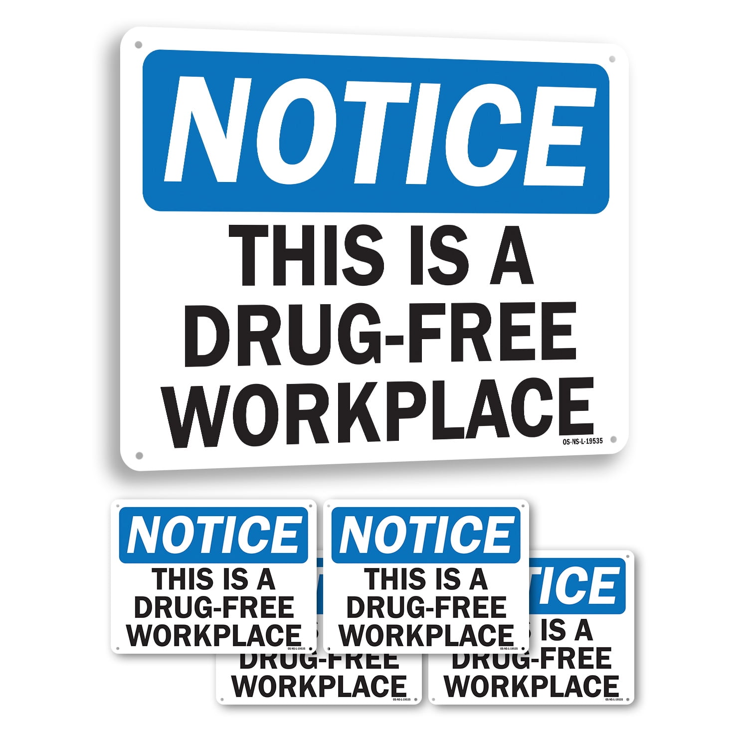 Drug OSHA Notice Rigid Plastic Sign 10 Inch x 7 Inch - 5 Pack - Walmart.com