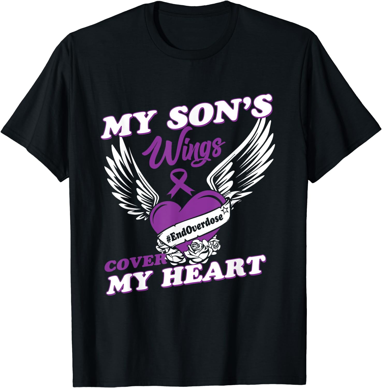 Drug Overdose Awareness T-Shirt Purple Ribbon gifts - Walmart.com