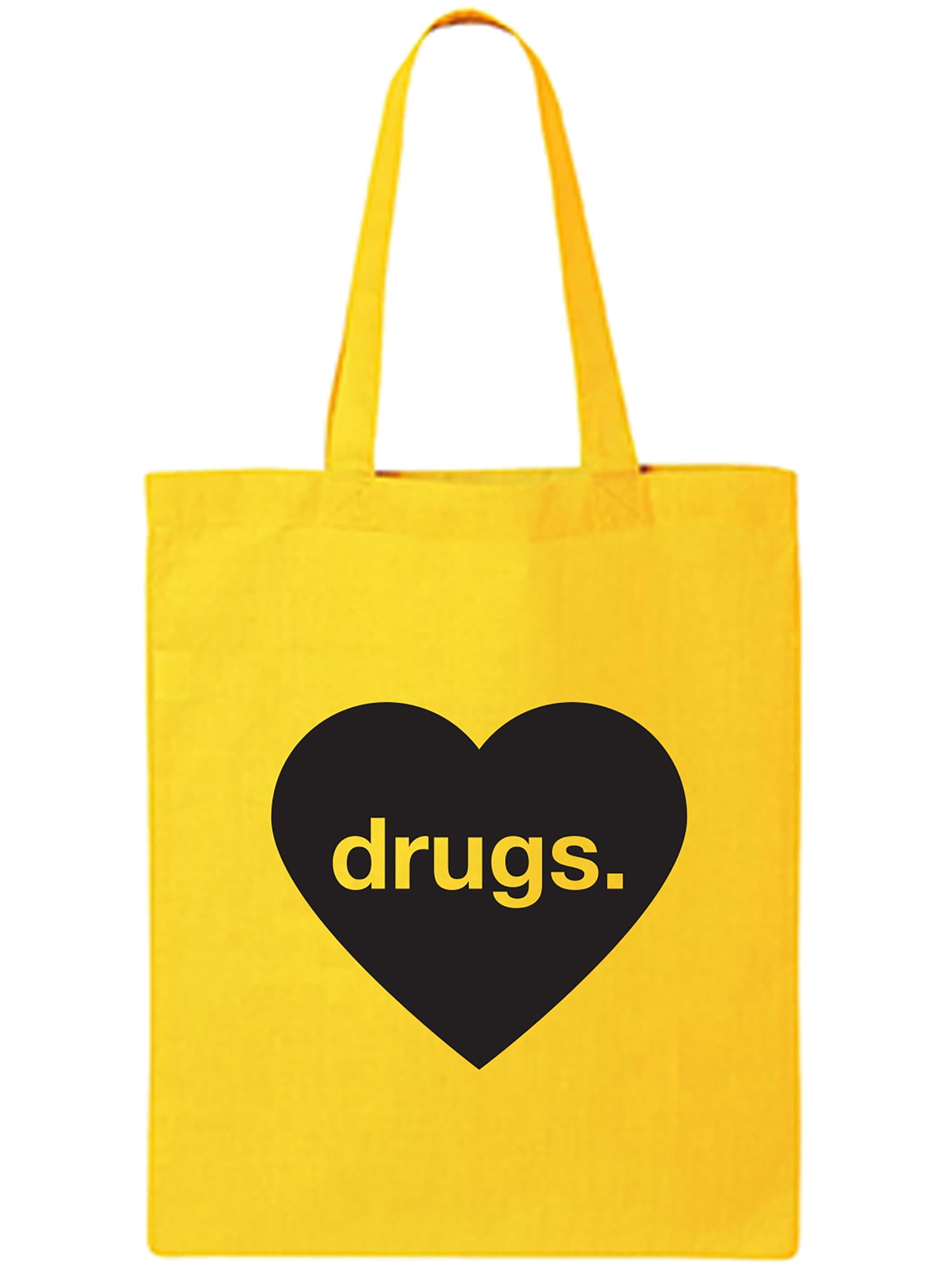 Drugs Heart Cotton Canvas Tote Bag - Walmart.com