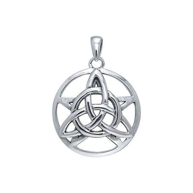 Druid Amulet 925 Sterling Silver Pendant Trinity Pentacle Fine Pagan ...