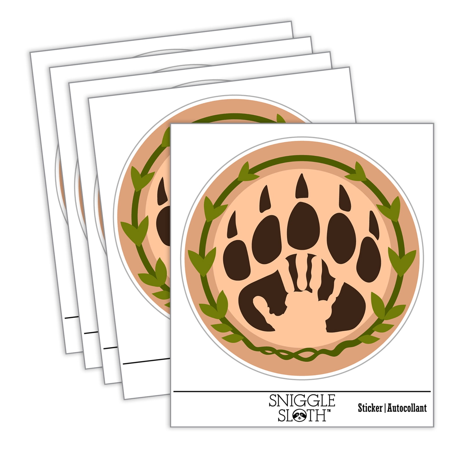 Druid Bear Claw Hand Print Car Window Bumper Water Bottle Phone Tablet ...