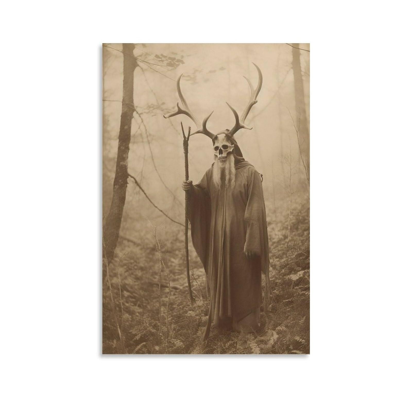 Druid of The Forest, Vintage Photography, Art Poster Print, Dark ...