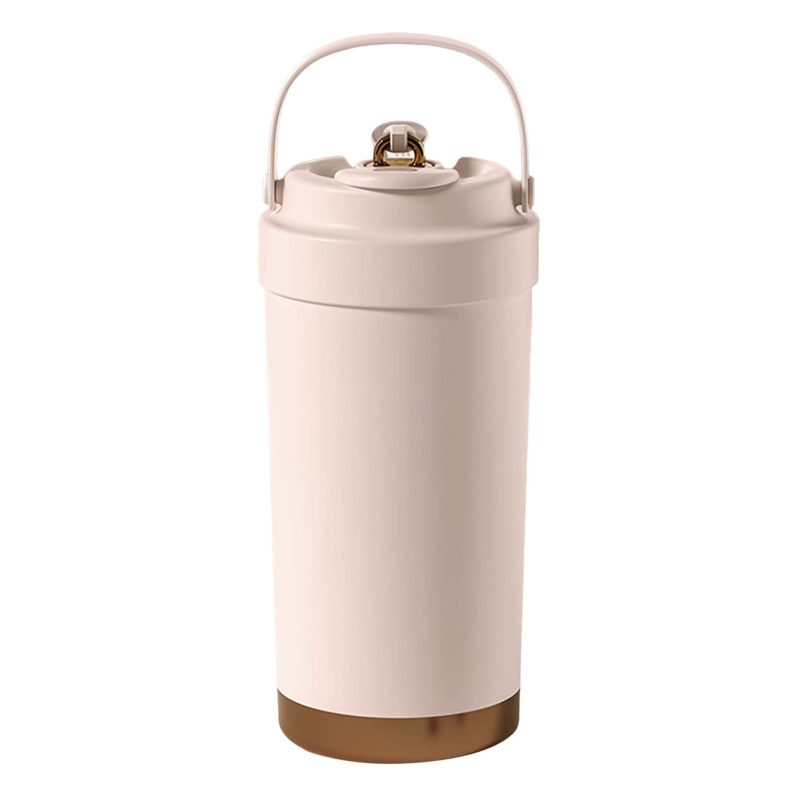Drum Ceramic Straw Drum Water Bottle With Lid Straw Large Capacity ...