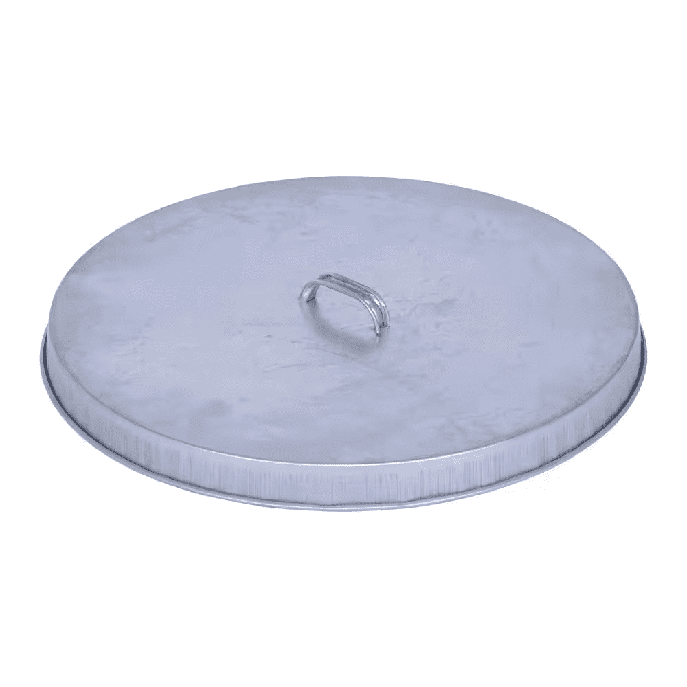 Drum Cover Steel 55 Gallon Galvanized Lid with Handle Fits Open Head ...
