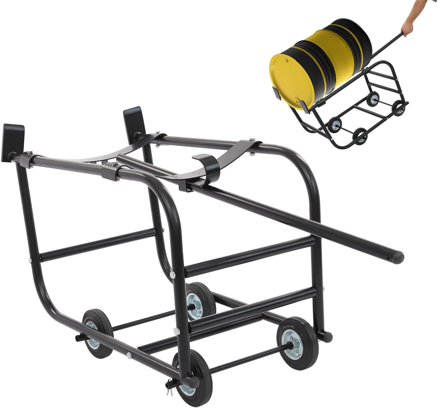 Drum Cradle 55 Gallon Drum Dolly Cradle 600lbs Capacity Heavy Duty Drum ...