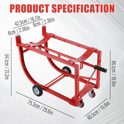 Drum Cradle 55 Gallon Drum Dolly Cradle 600lbs Capacity Heavy Duty Drum ...