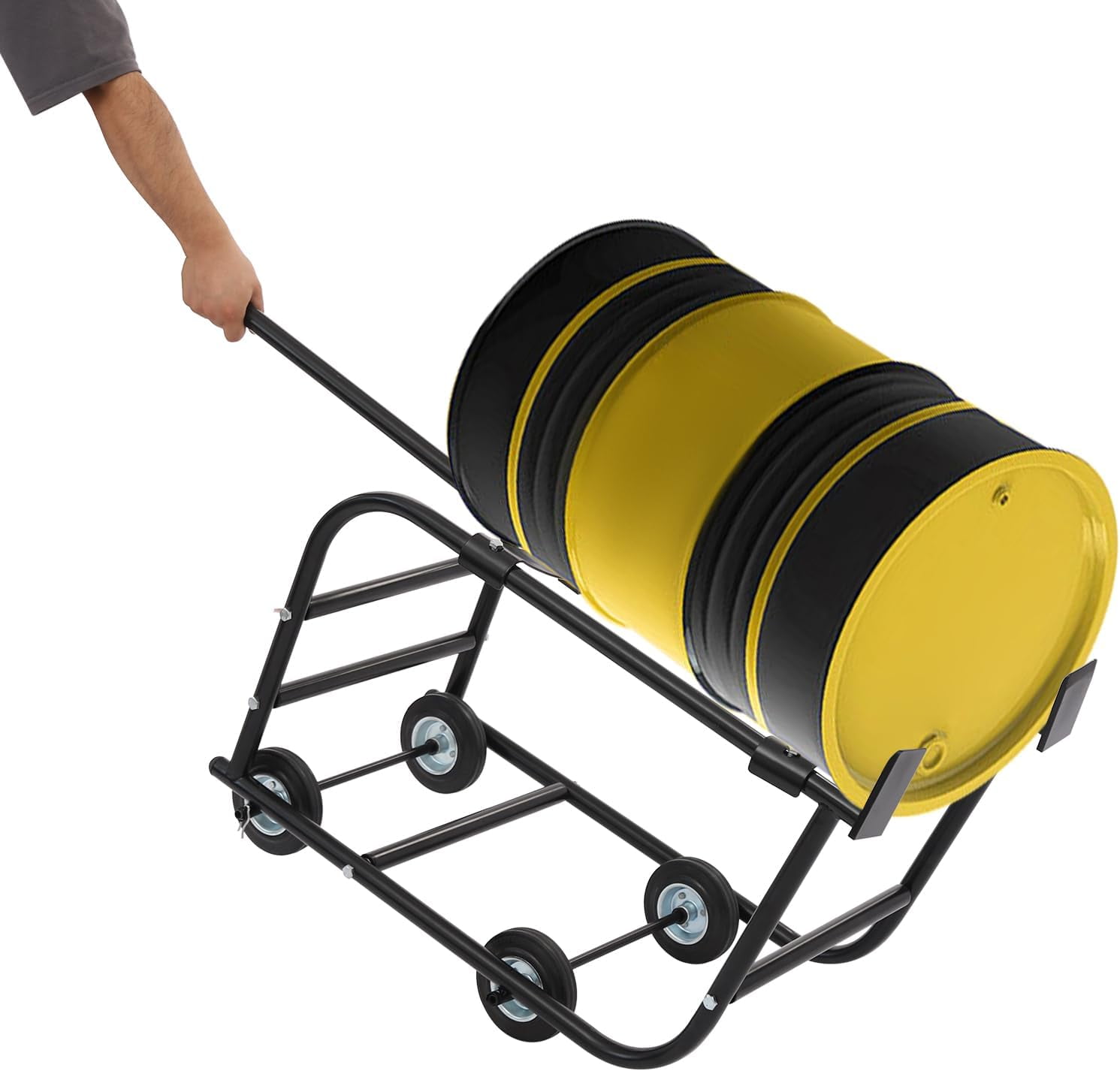 Drum Dolly 55 Gallon Heavy Duty Steel Oil Roller Cart 600 Lb Capacity ...