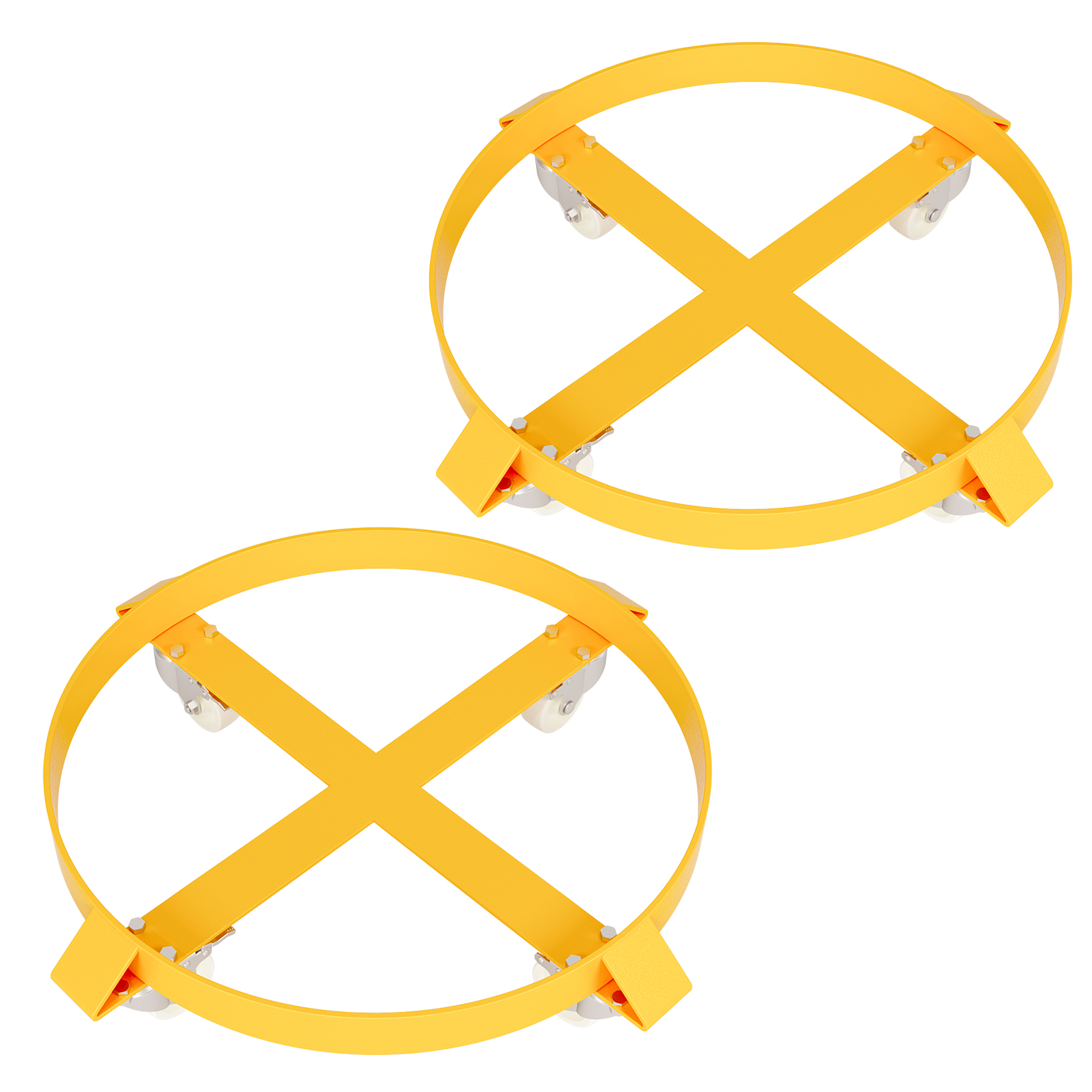 Drum Dolly, Capacity Heavy Duty Trash Can Dolly with 5 Caster Wheels ...