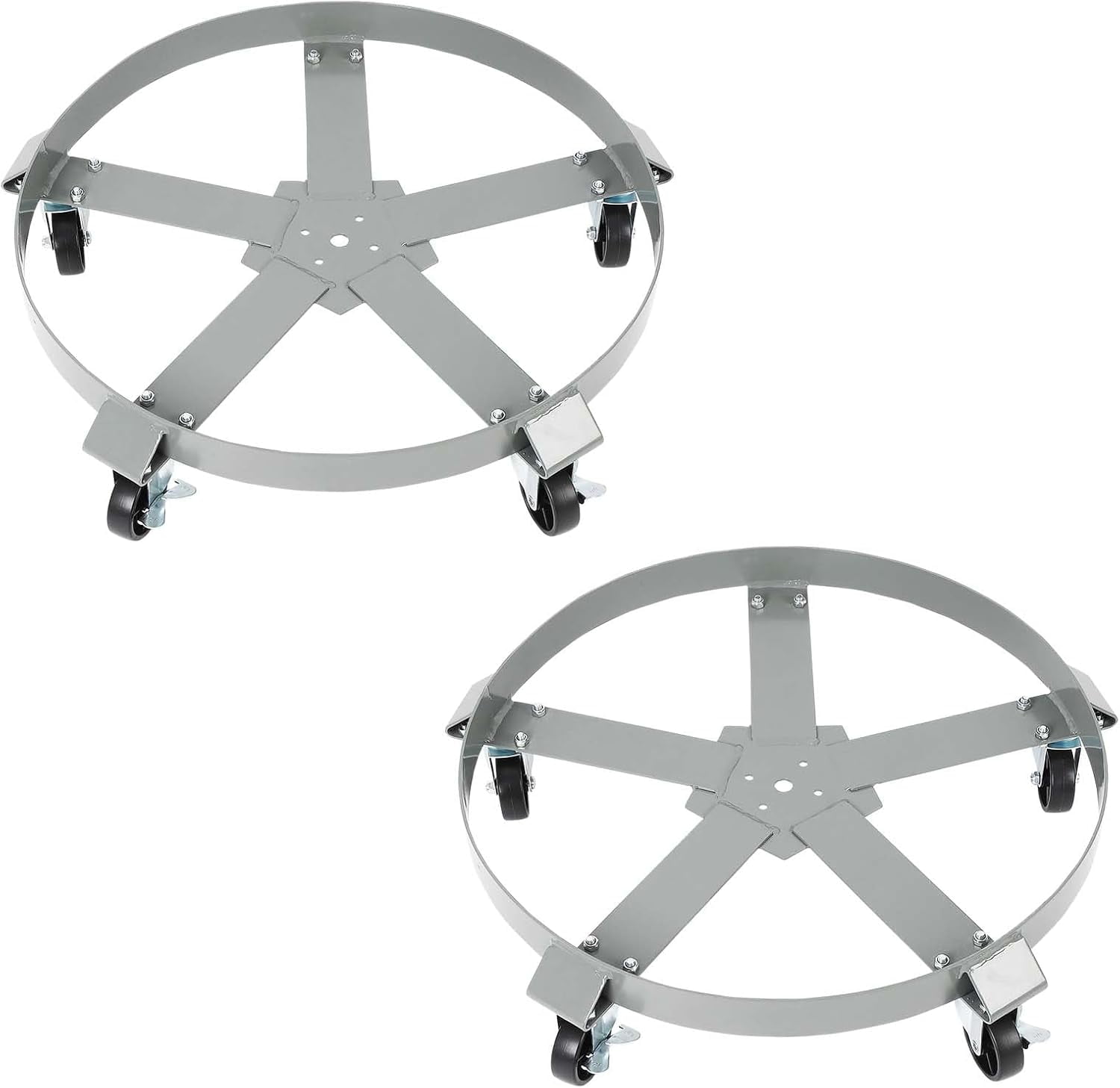 Drum Dolly - Set of 2, 67cm Outer Ring Diameter, 1250lbs Load Capacity ...
