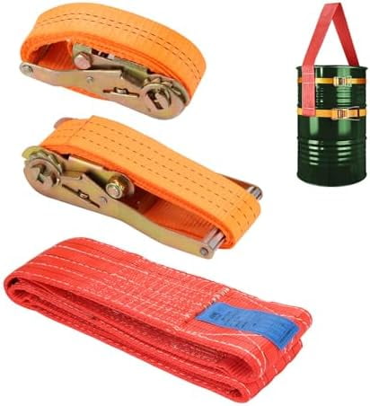 Drum Handling Sling (55 Gallon): Heavy Duty, No Tilt, 2-Pack Adjustable ...