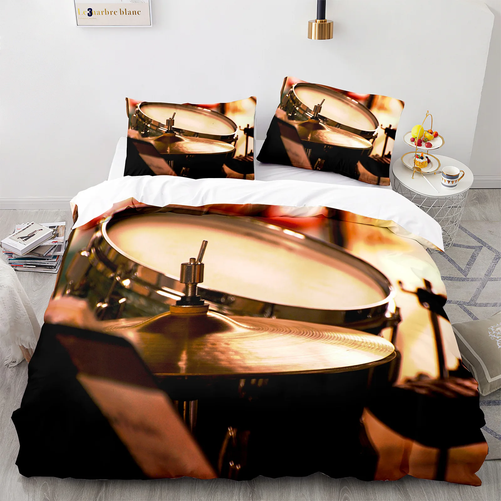 Drum Kit Duvet Cover Set Classical Music Comforter Cover Musical ...
