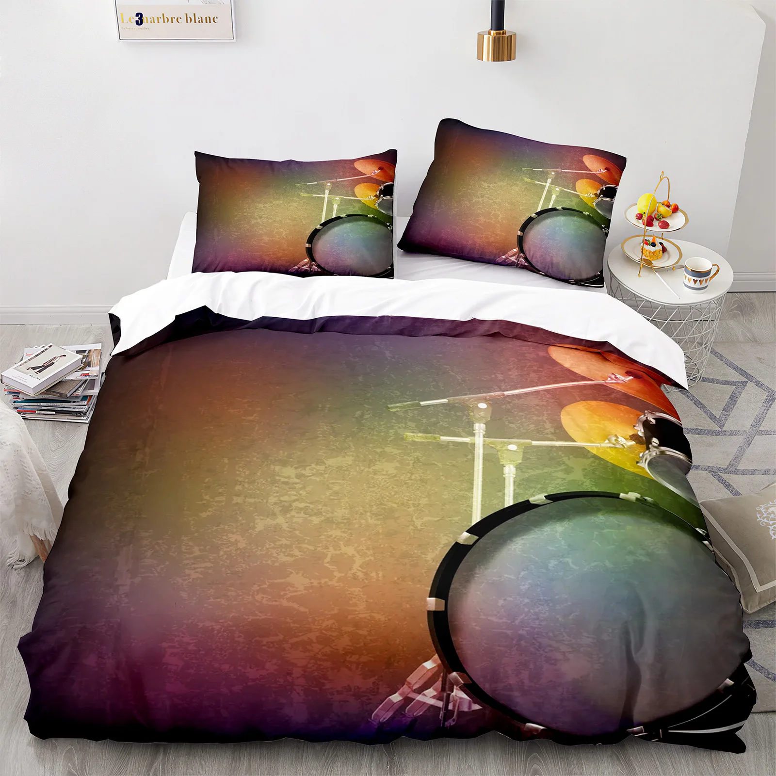 Drum Kit Duvet Cover Set Classical Music Comforter Cover Musical ...