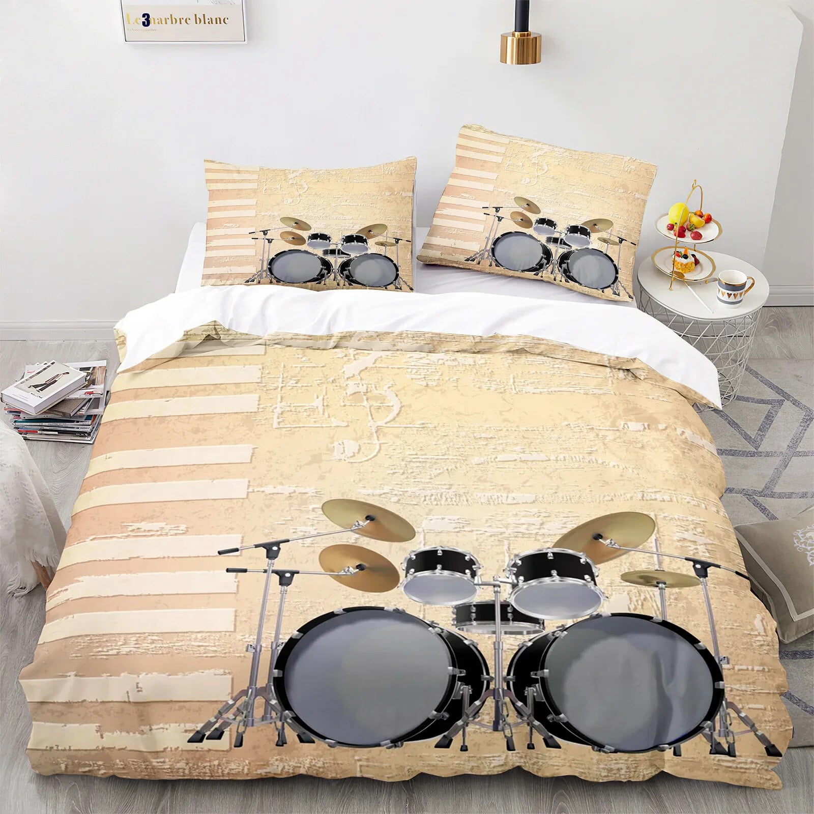 Drum Kit Duvet Cover Set Classical Music Comforter Cover Musical ...