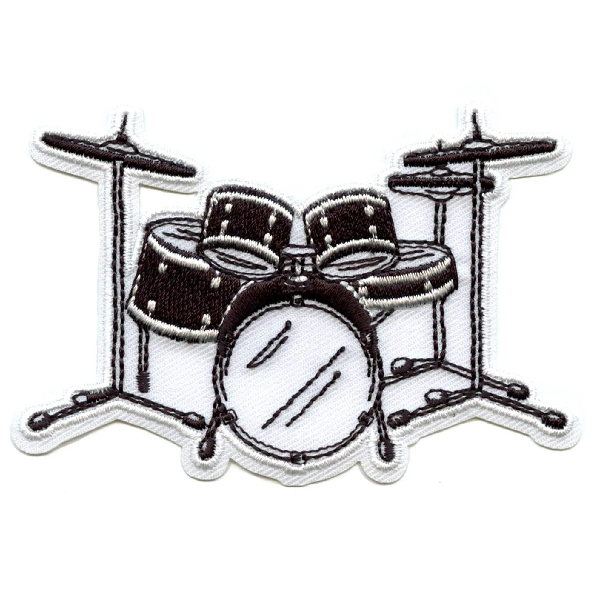 Drum Kit Rock Patch Genre Music Musician Embroidered Iron On - Walmart.com
