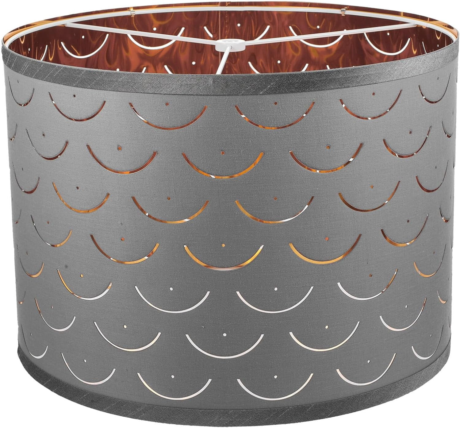 Drum Lamp Shade: Barrel Metal Lampshade Wave Cutout Drum Lampshades ...