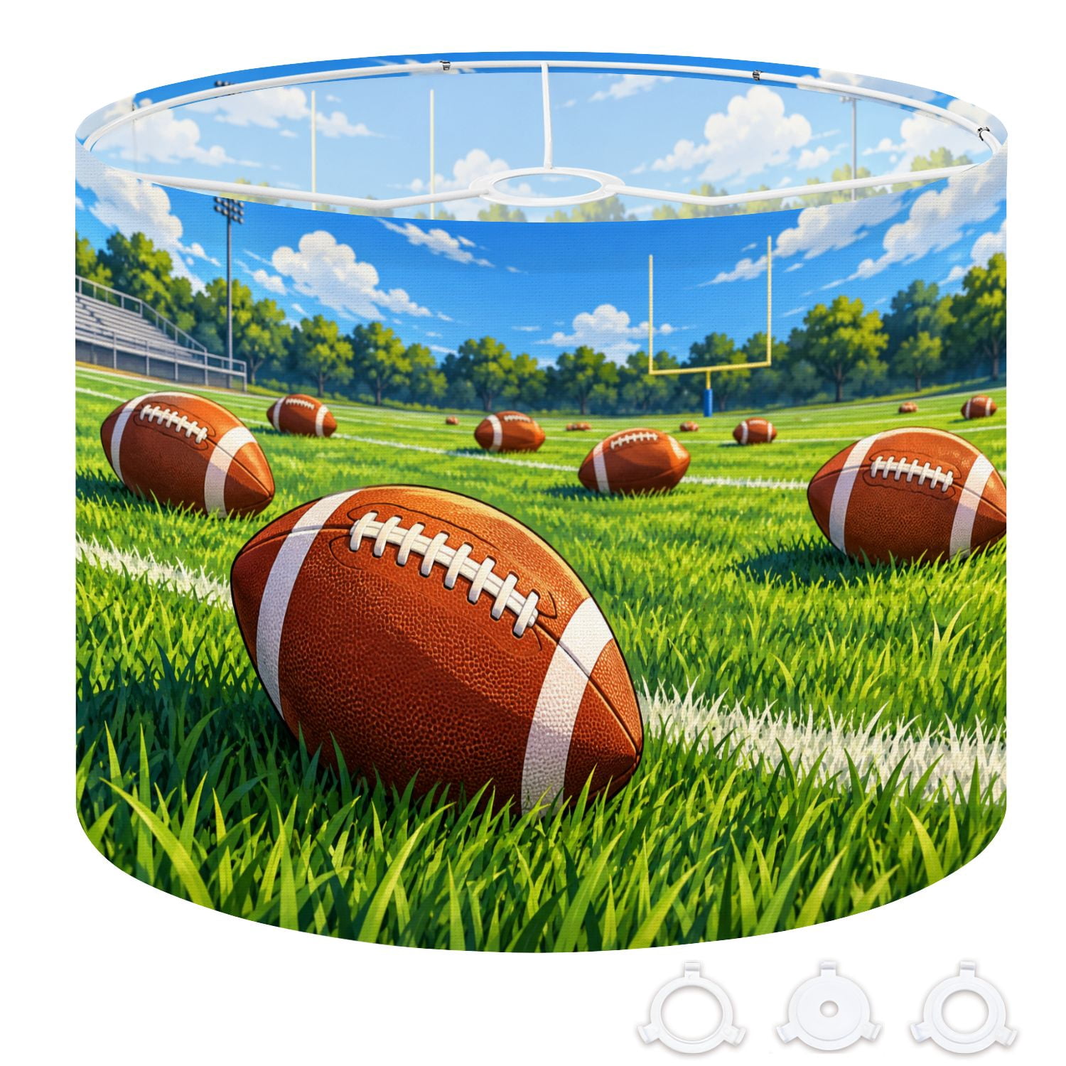 Drum Lamp Shade Football Sunny Field Practice field surrounded by grass ...
