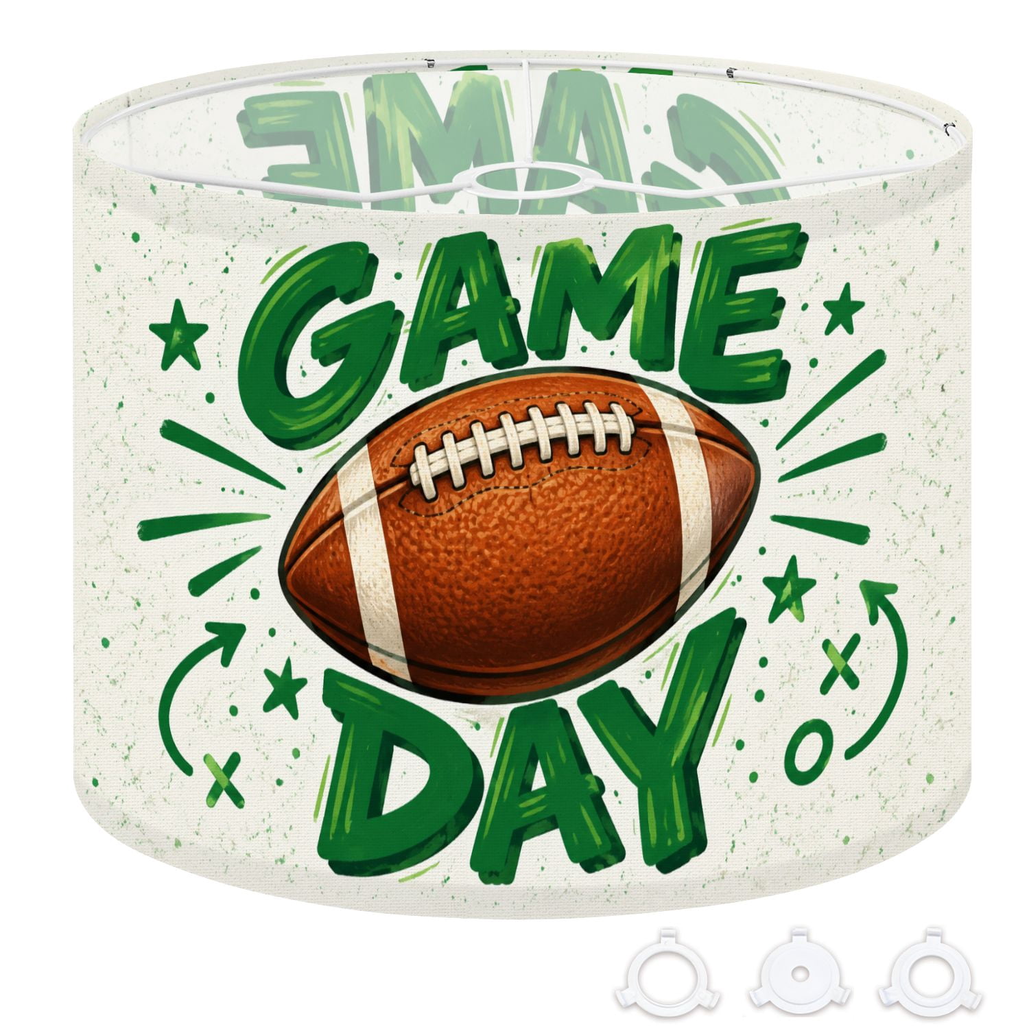 Drum Lamp Shade Graphic Football Brown 13