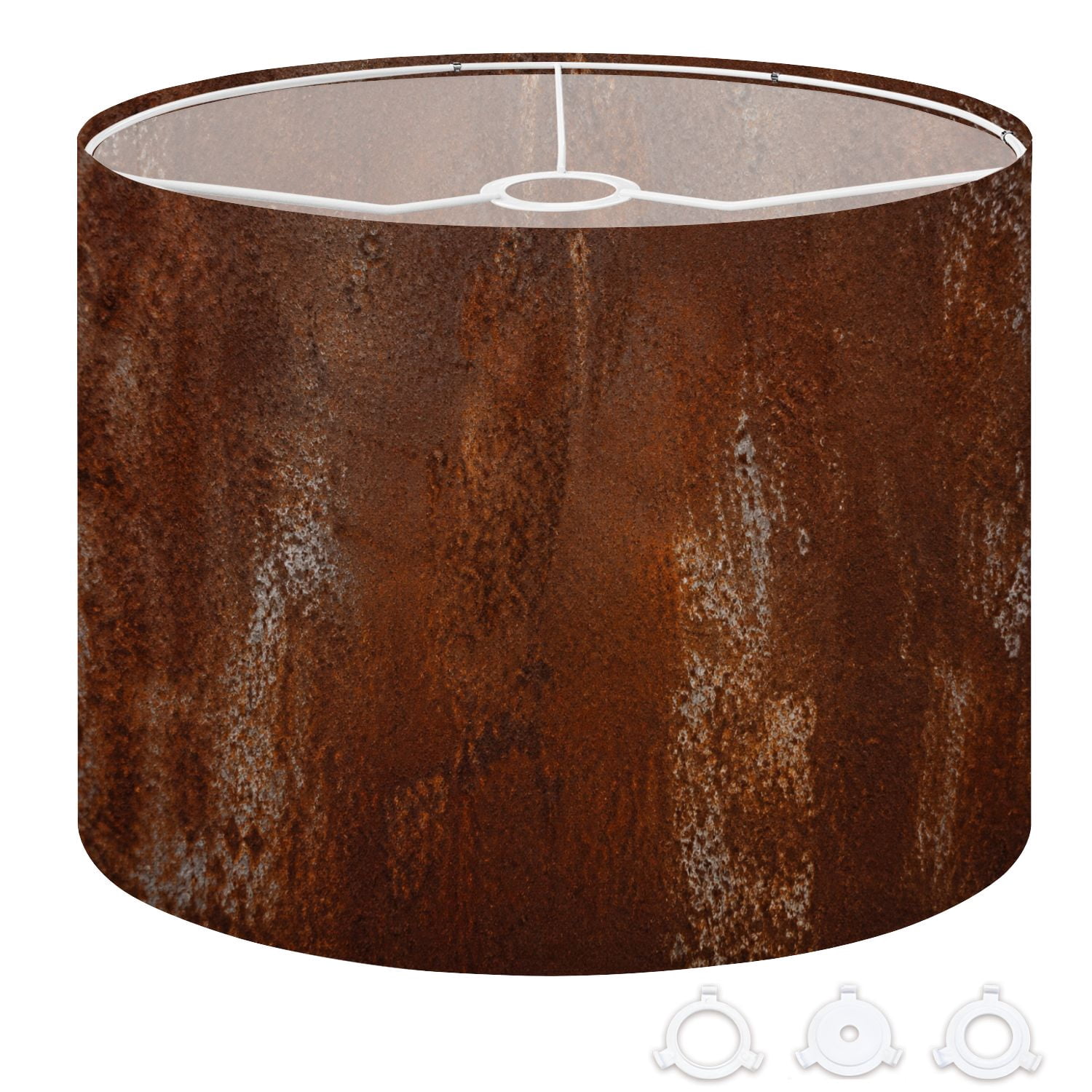 Drum Lamp Shade Old Rusty Metal sheet Dark Brown Oxidized Surface ...