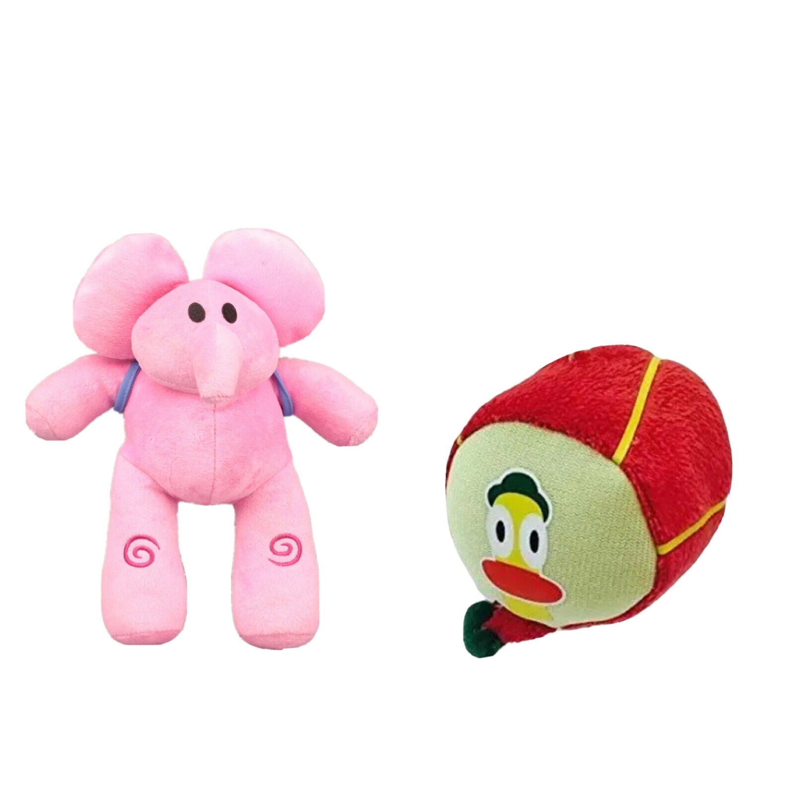 Drum Of Pato Duck 2” & Elly Pink Elephant 8” Plush Set Stuffed New ...