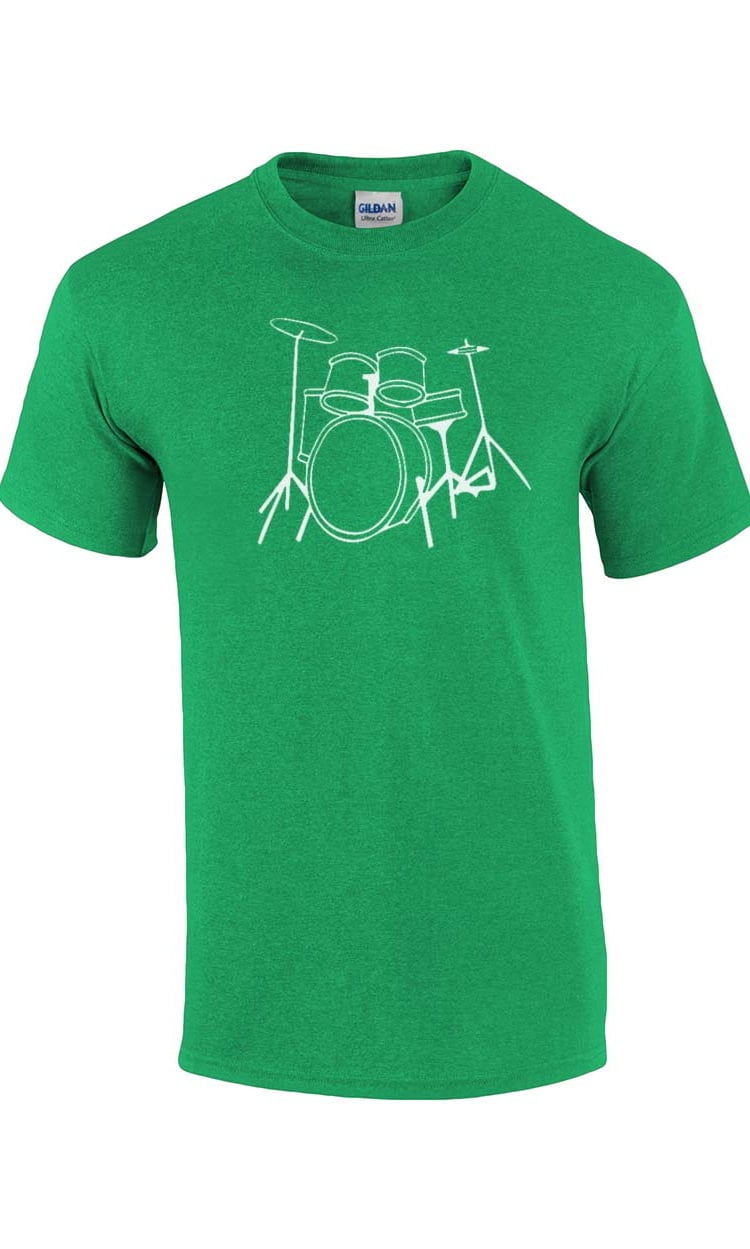 Drum Set T-shirt Drummer Band Musician Drumming Percussion Retro Design ...