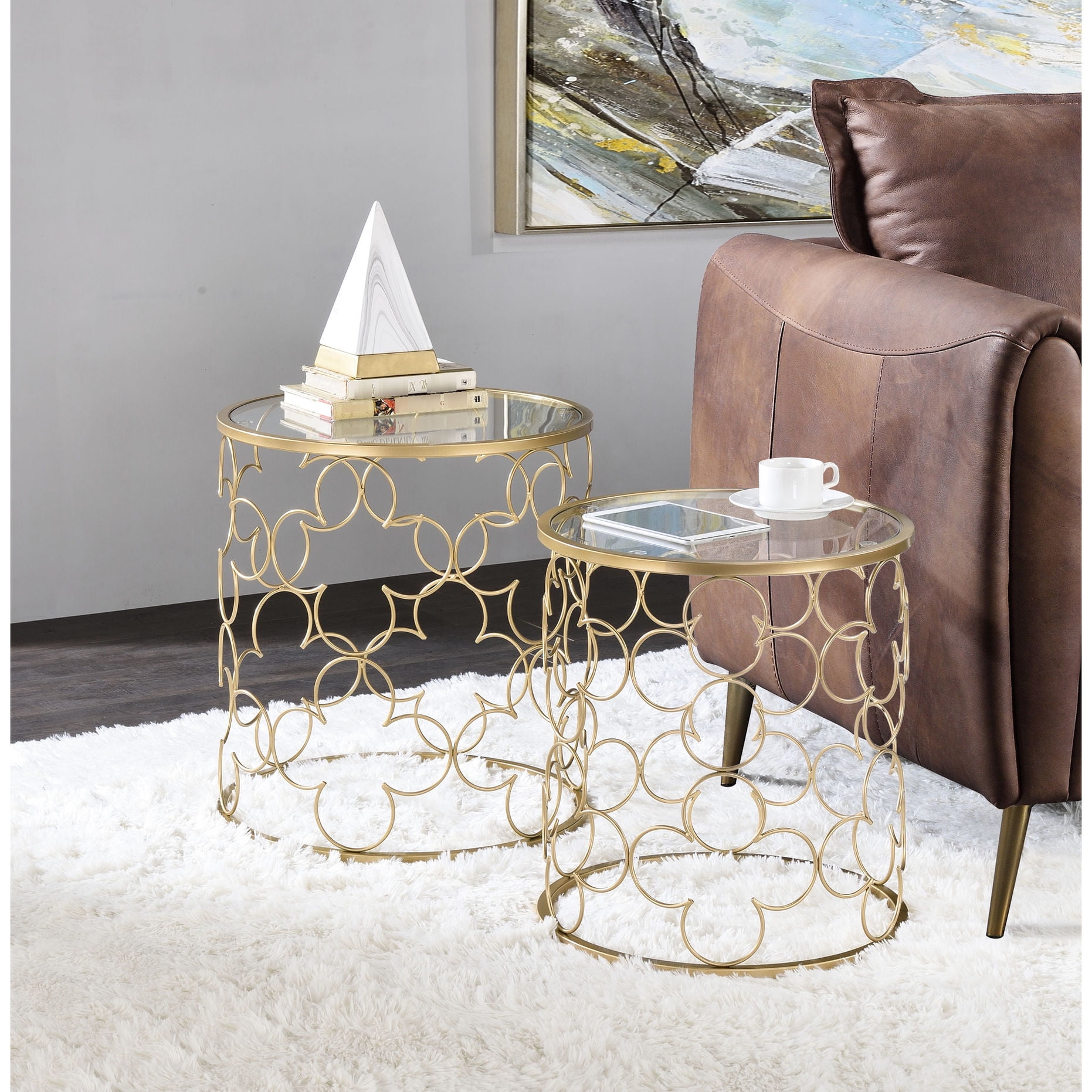 Drum-Shaped Base Nesting Tables + Elegant Look”-“Guest Reception+Make ...