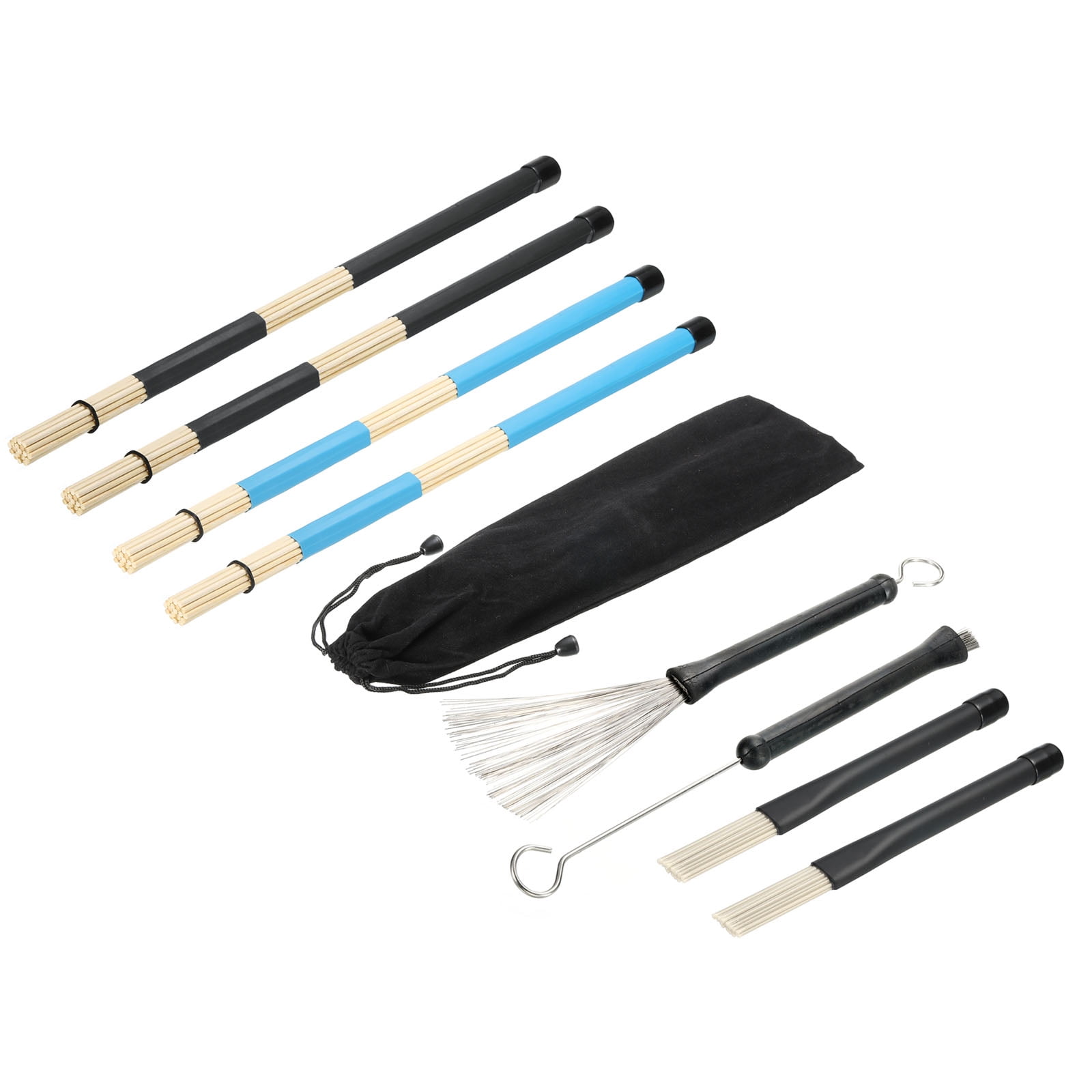 Drum Stick Brush Set 1 Pair Retractable Metal Drum Wire Brushes 1 Pair ...