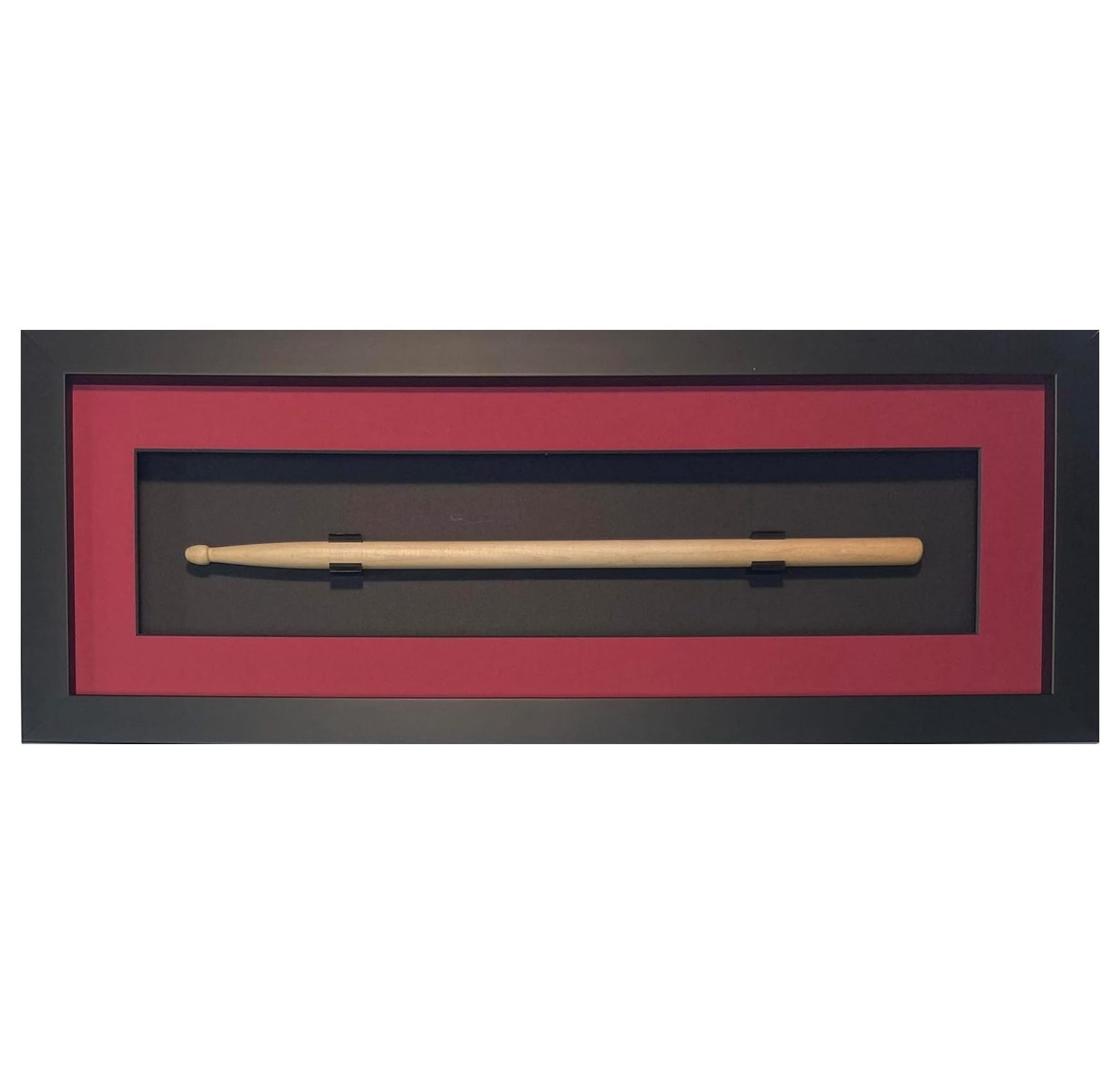 Drum Stick Frame Set Black Frame with Matting and Easy Mount (Red Black ...
