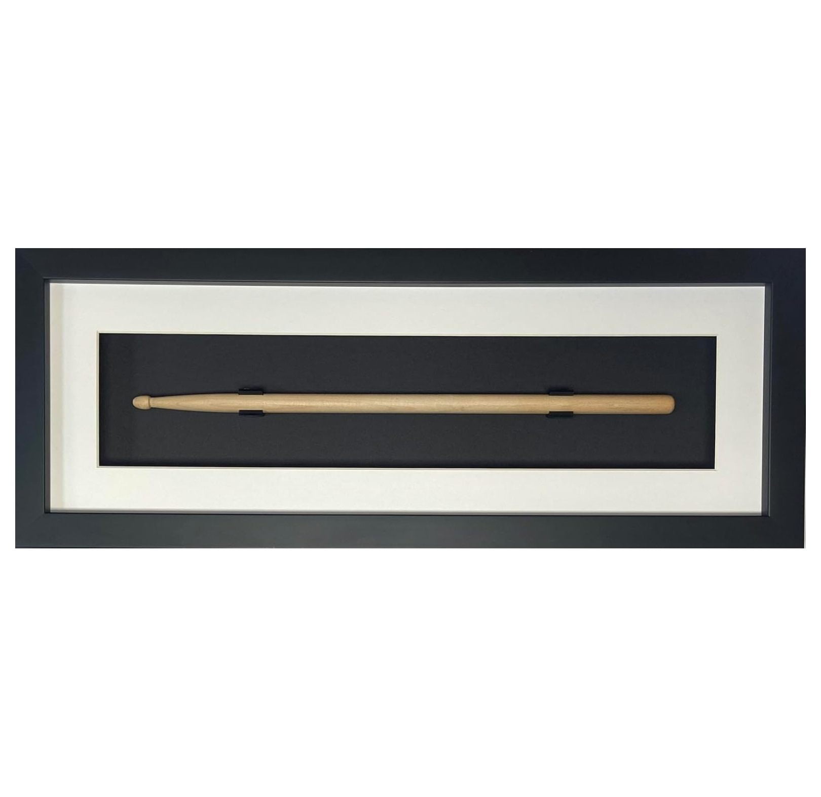 Drum Stick Frame Set Black Frame with Matting and Easy Mount (White ...