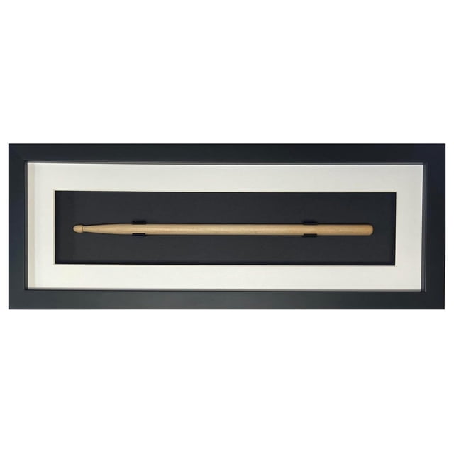Drum Stick Frame Set Black Frame with Matting and Easy Mount (White ...