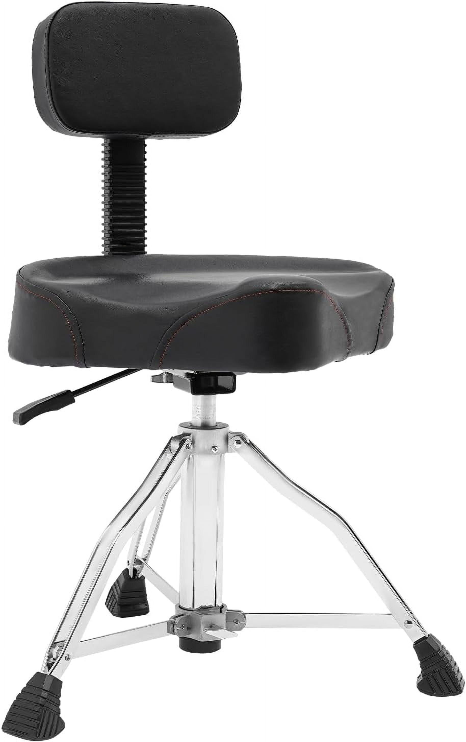Drum Stool with Backrest, Height Adjustable Drum Throne,360° Rotatable Portable Removable ...